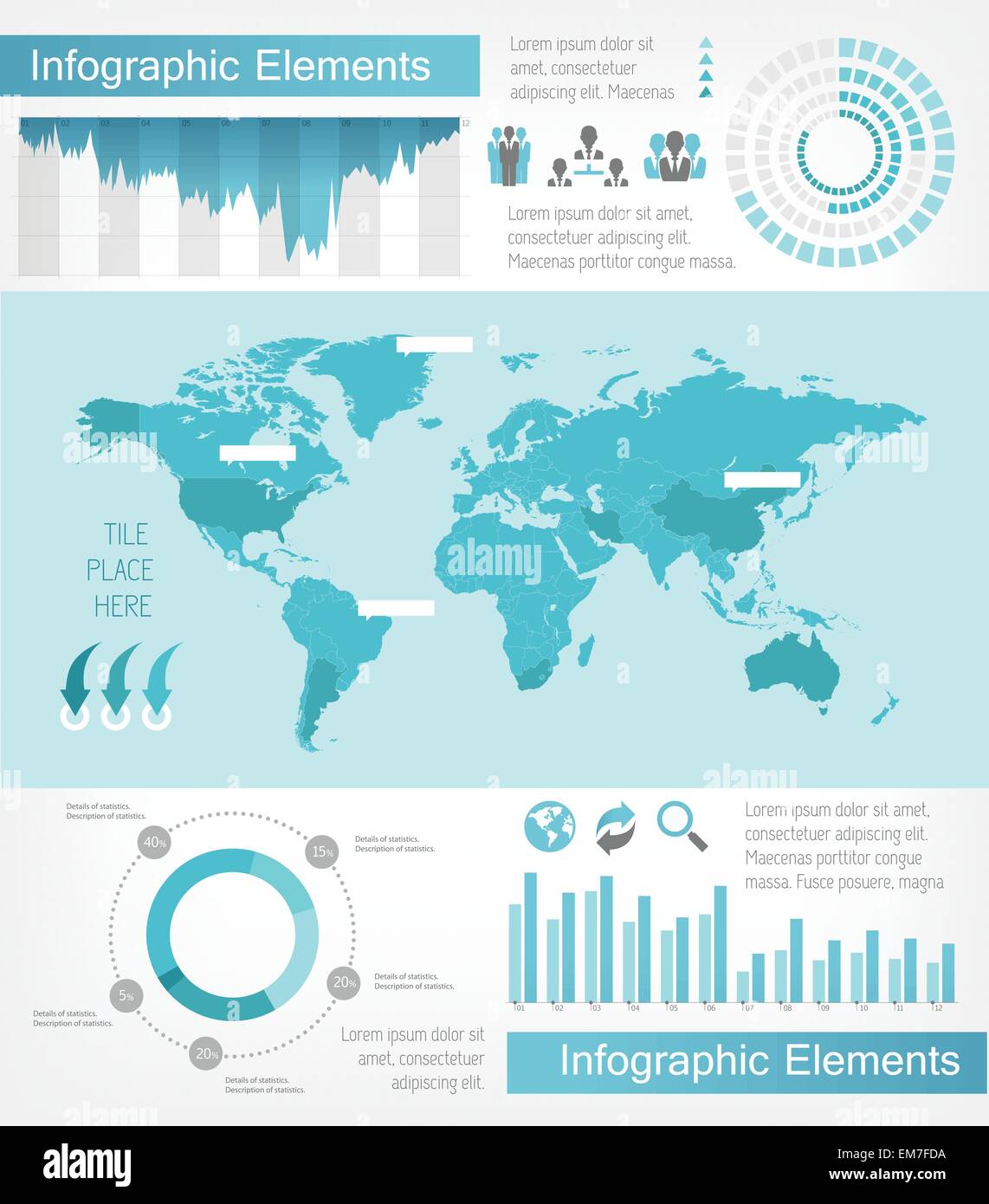 IT Industry Infographic Elements Stock Vector Image & Art - Alamy