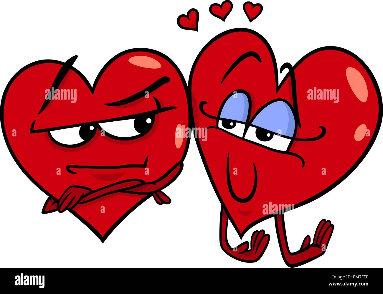 hearts in love cartoon illustration Stock Vector Image & Art - Alamy