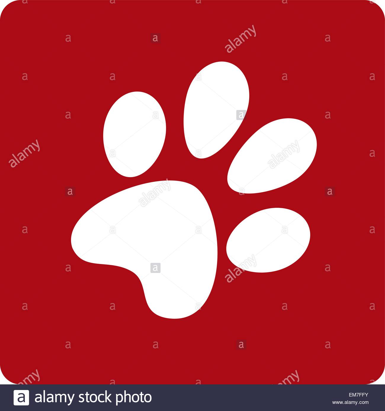 Dog Footprint Stock Vector Images - Alamy