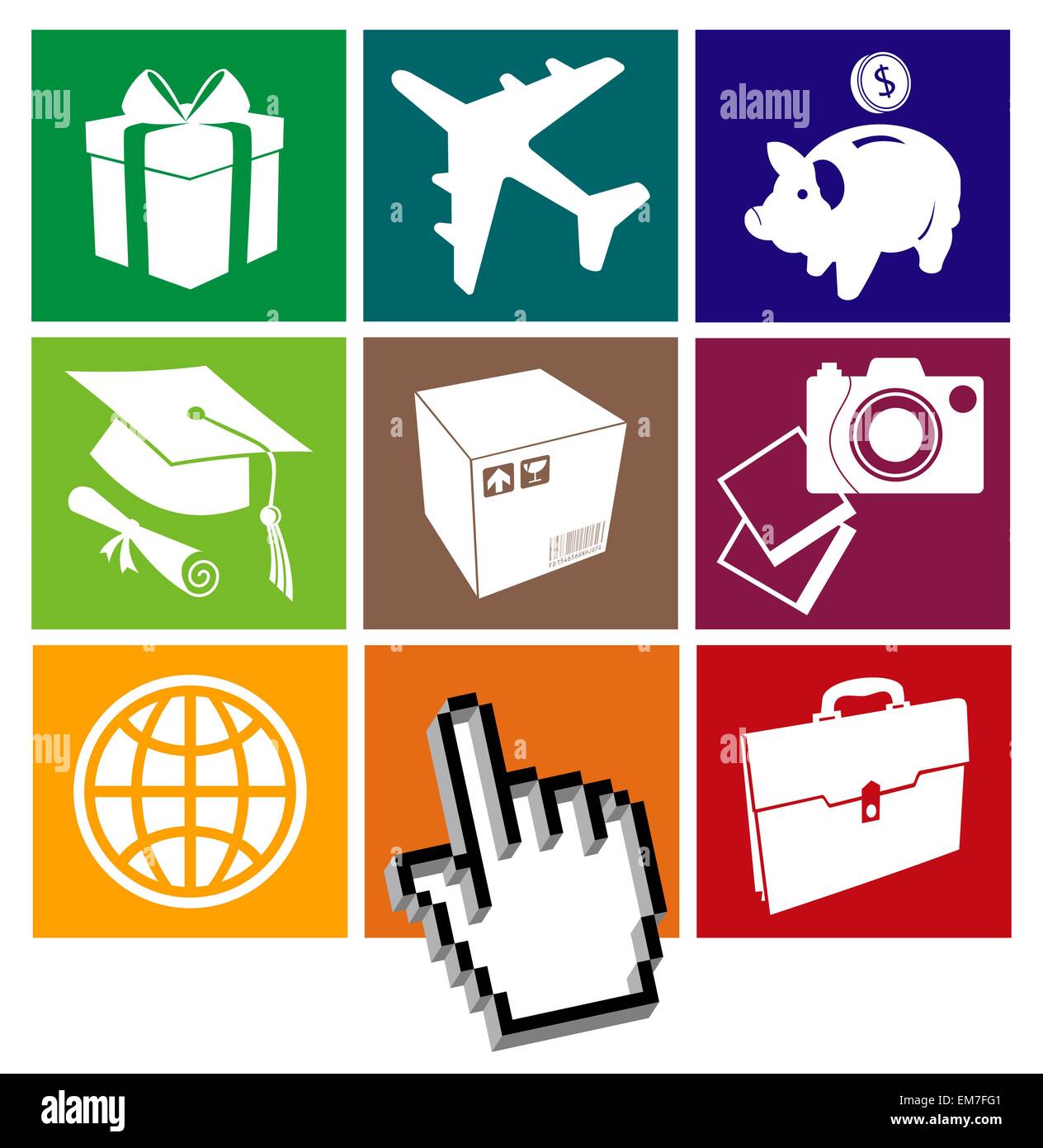 Shopping grid bag icon hi-res stock photography and images - Alamy