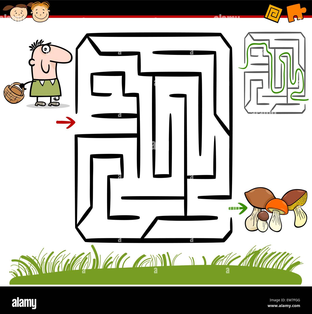 cartoon maze or labyrinth game Stock Vector Image & Art - Alamy