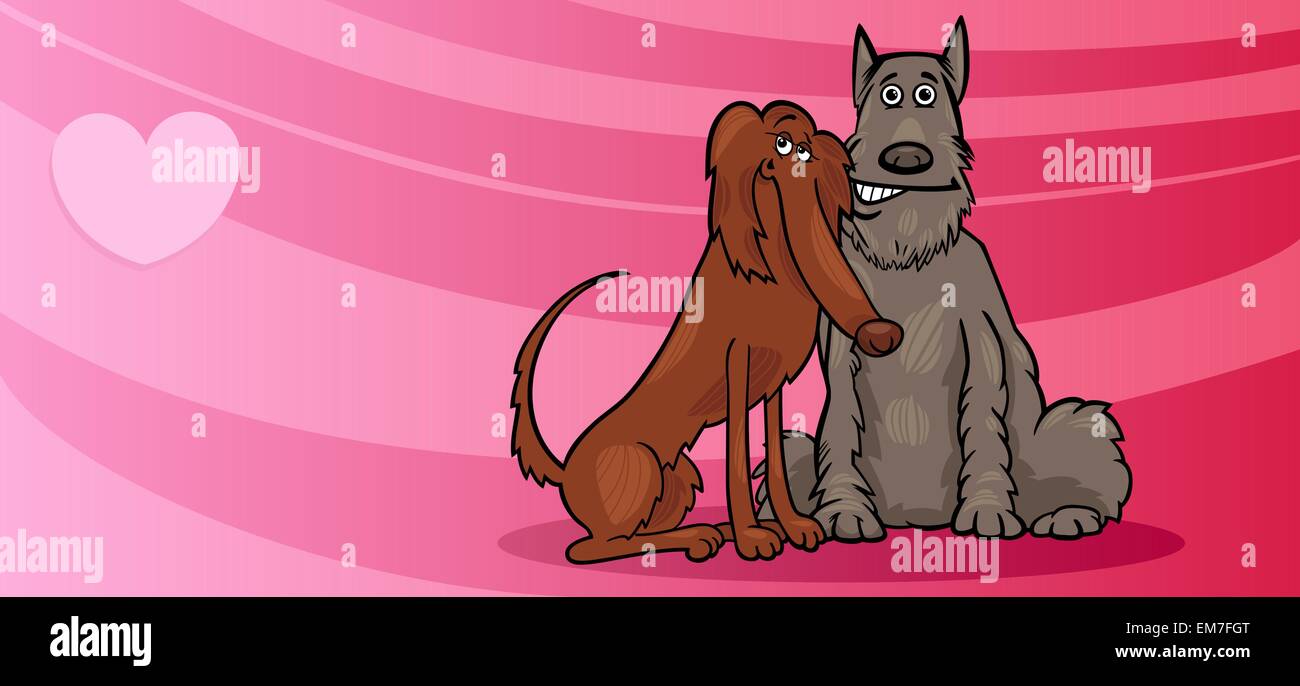 Cartoon dogs in love Stock Vector Images - Alamy