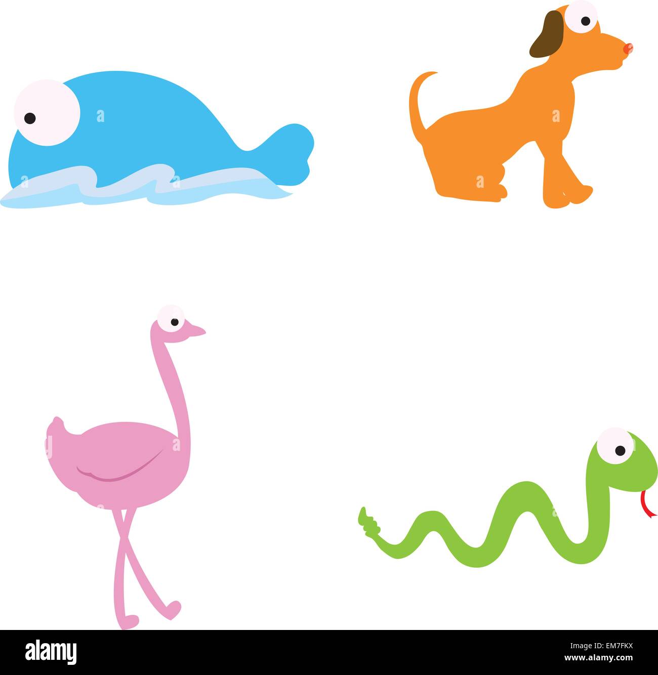 Cartoon animals hi-res stock photography and images - Alamy