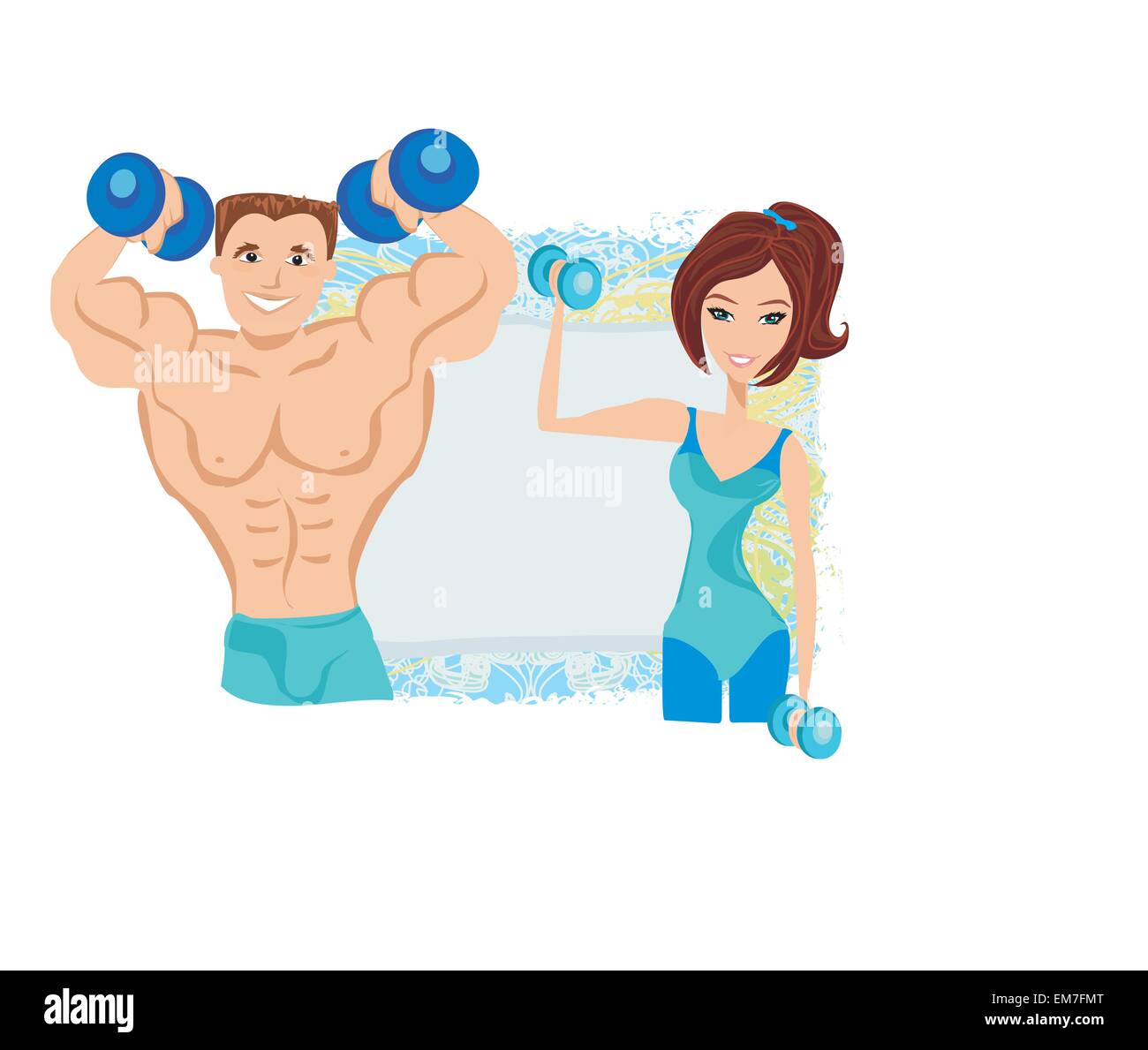 Abstract frame with a pair of training athlete Stock Vector Image & Art ...