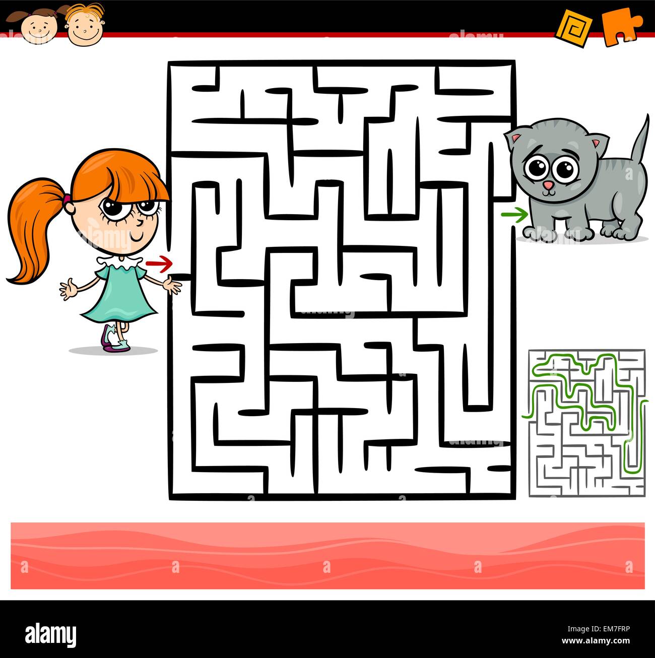 cartoon maze or labyrinth game Stock Vector Image & Art - Alamy