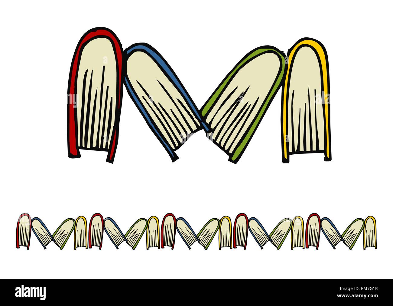 Books and letter Stock Vector Images - Alamy