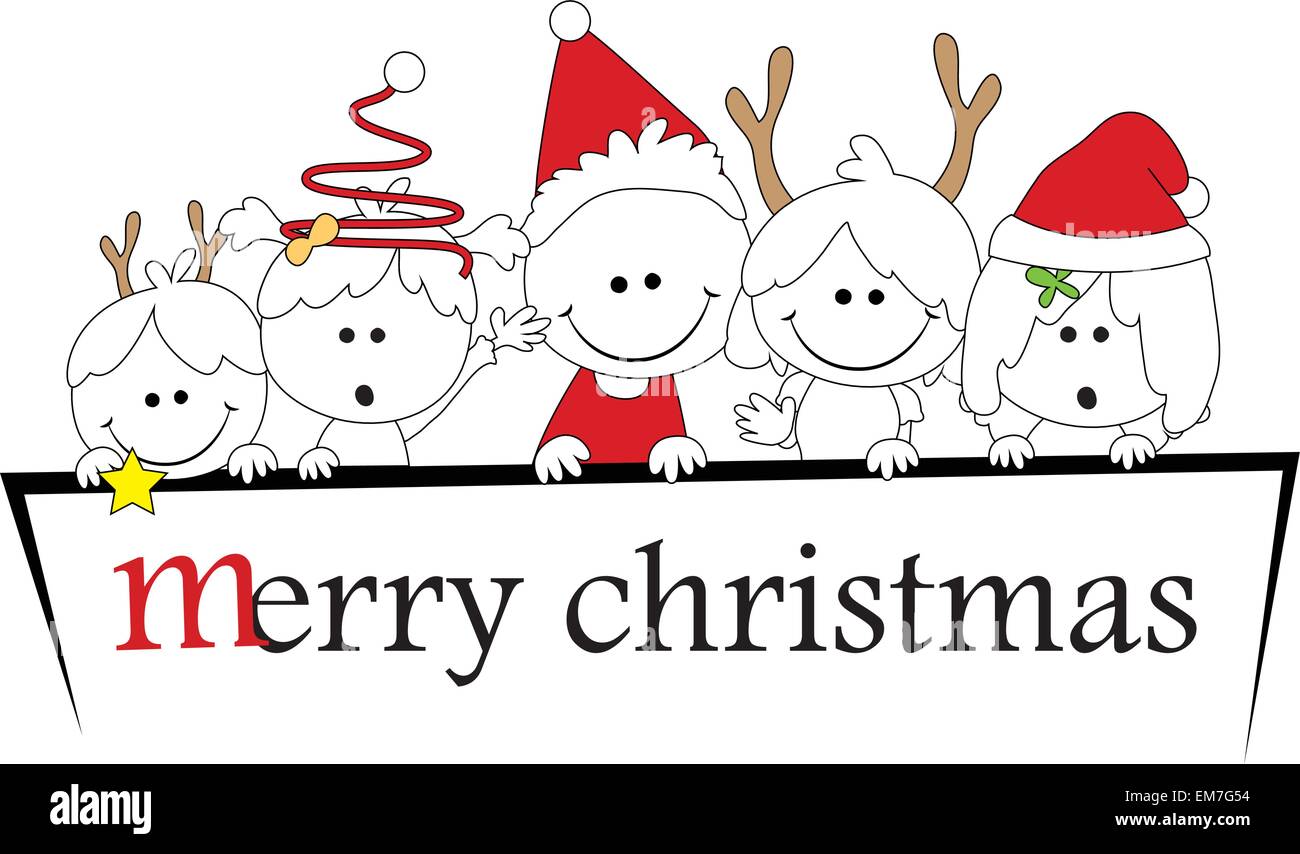 Merry christmas decorations hand Stock Vector Images - Alamy