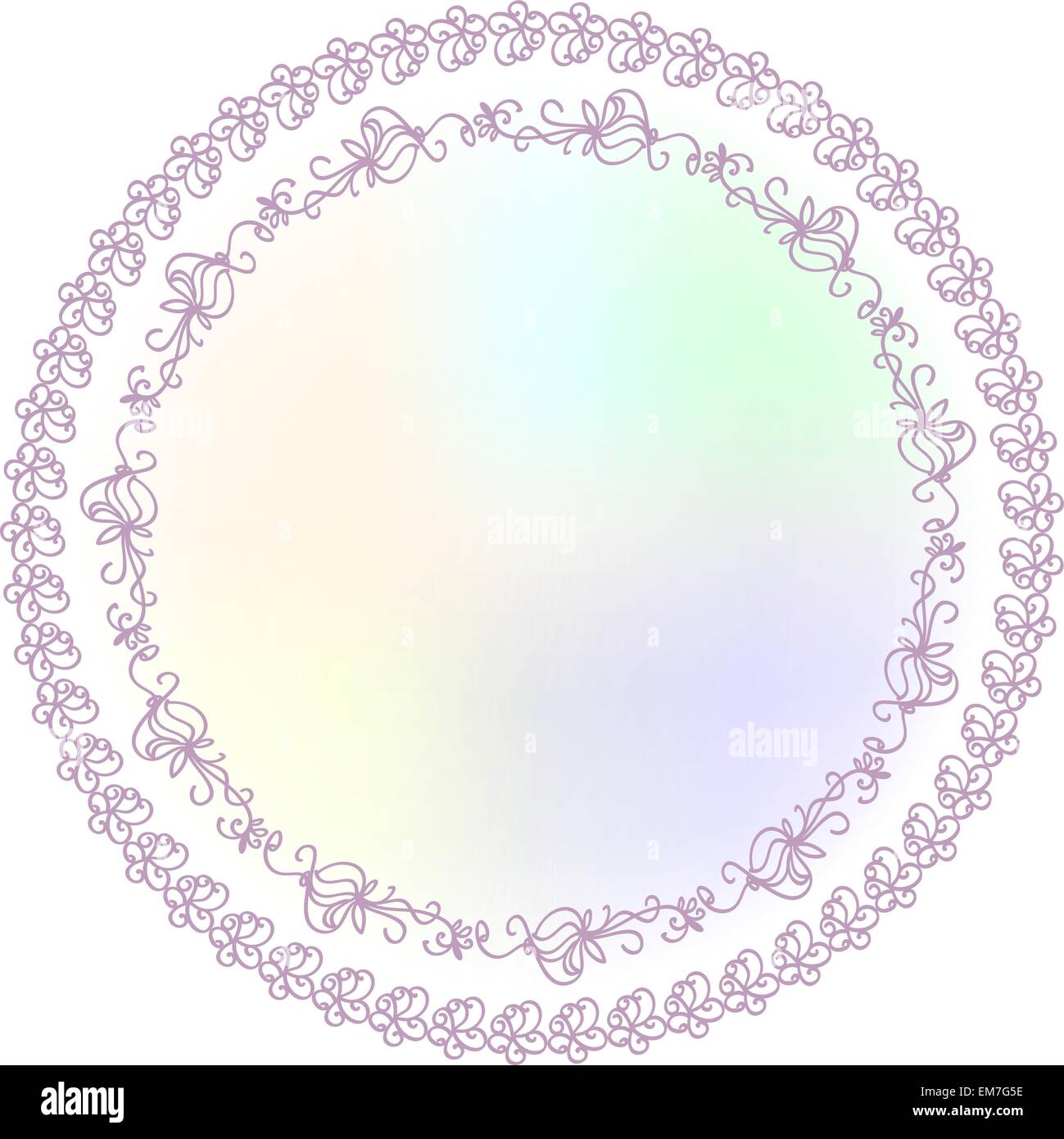 Frame round circle border hi-res stock photography and images - Alamy