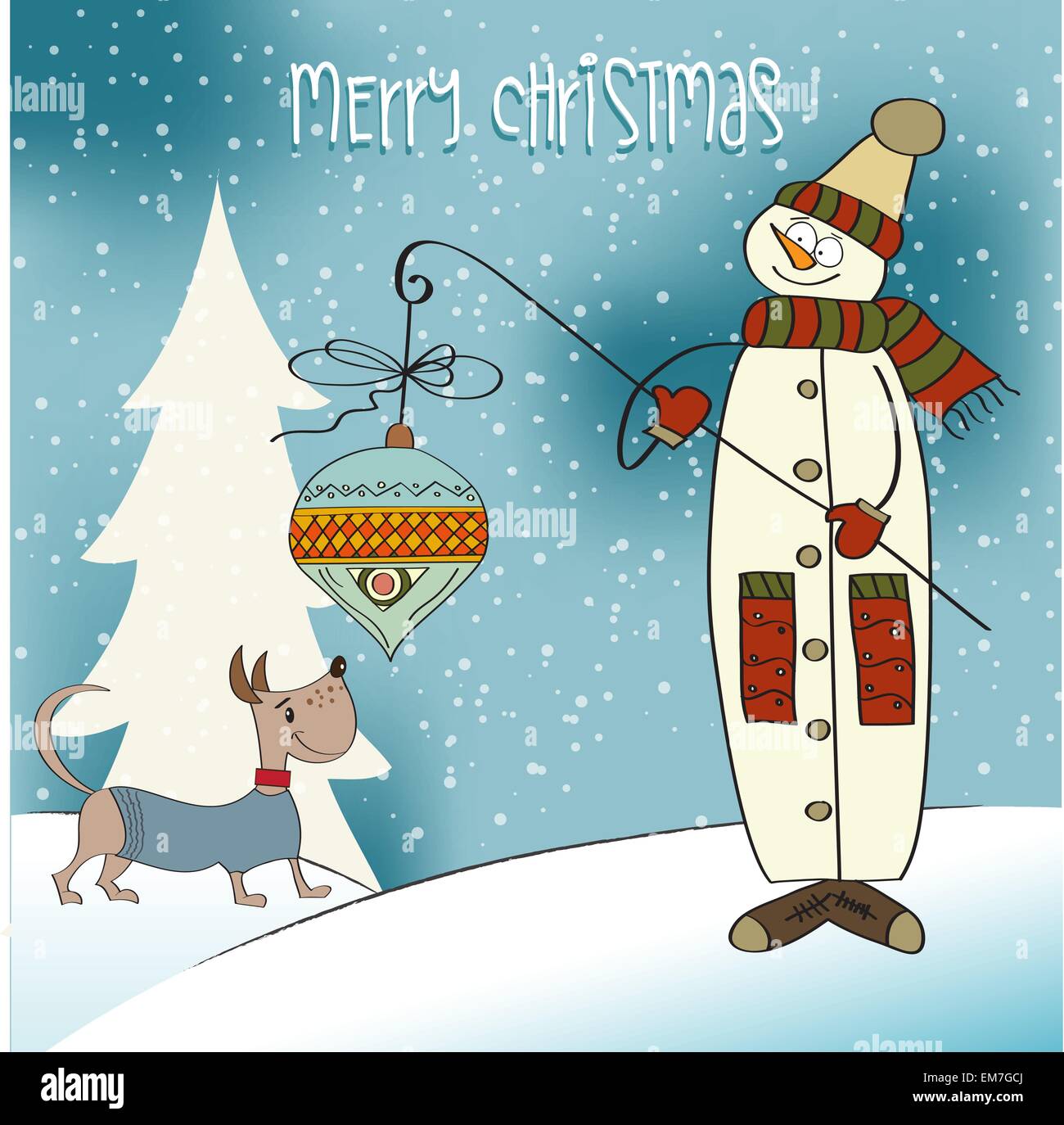 Christmas snow globe cartoon Stock Vector Images - Alamy