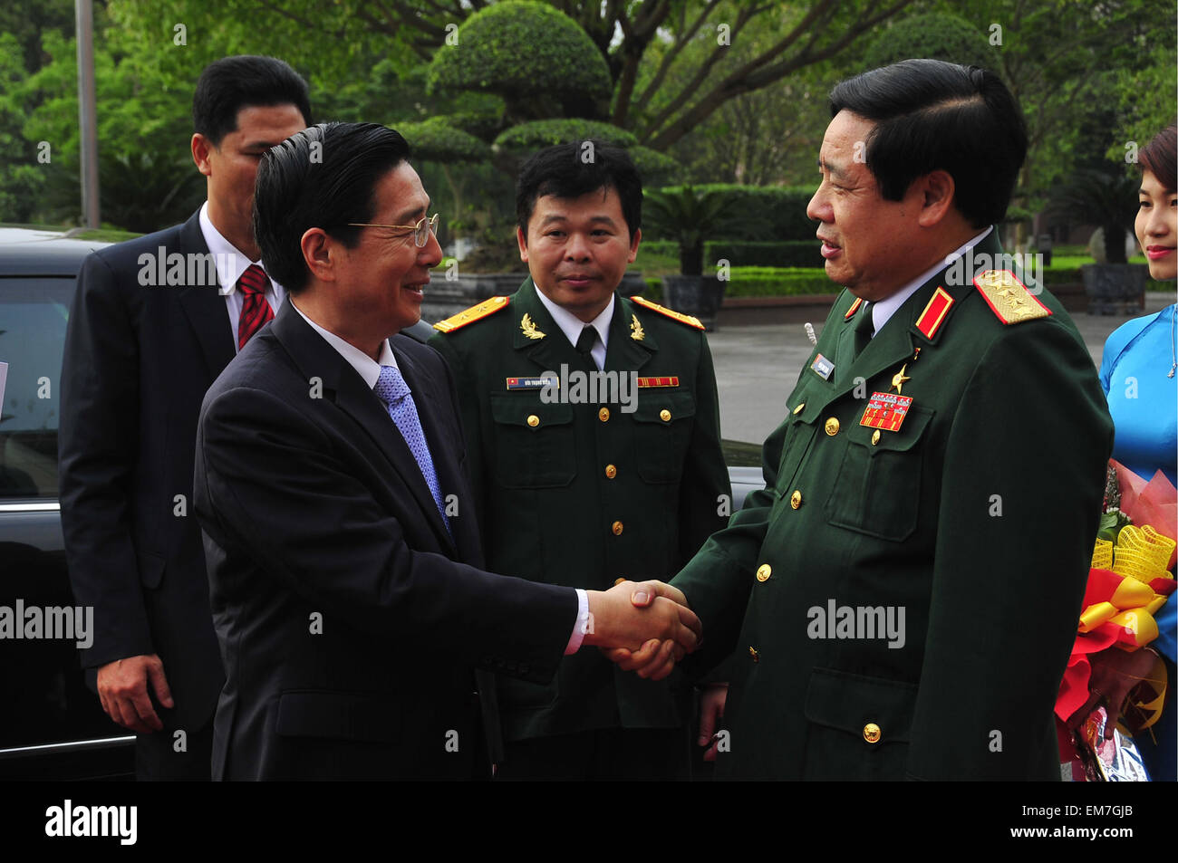 Hanoi, Vietnam. 16th Apr, 2015. Vietnamese Defense Minister Phung Quang ...