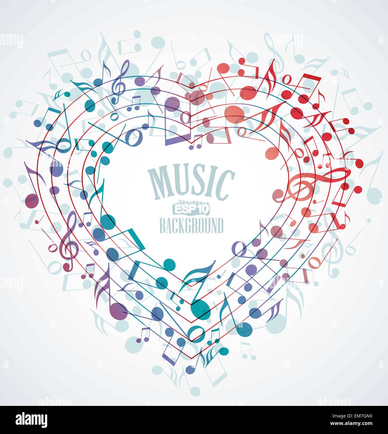 Music notes heart icon hi-res stock photography and images - Alamy