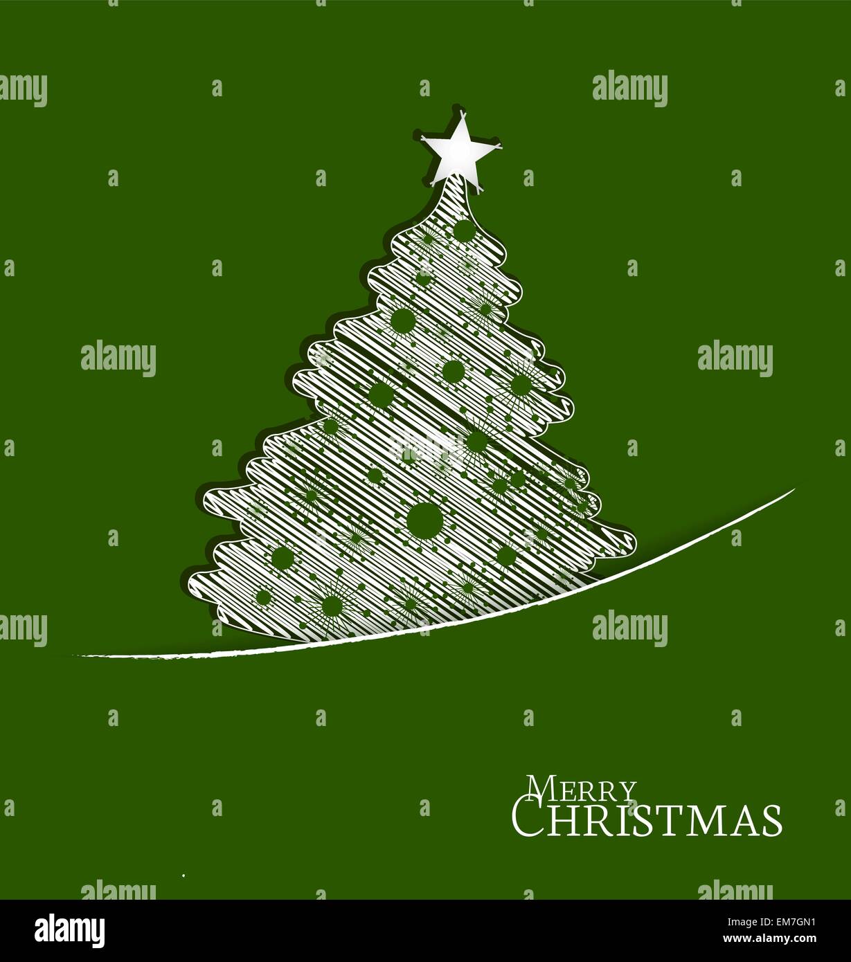 Christmas tree nature green Stock Vector Images - Alamy