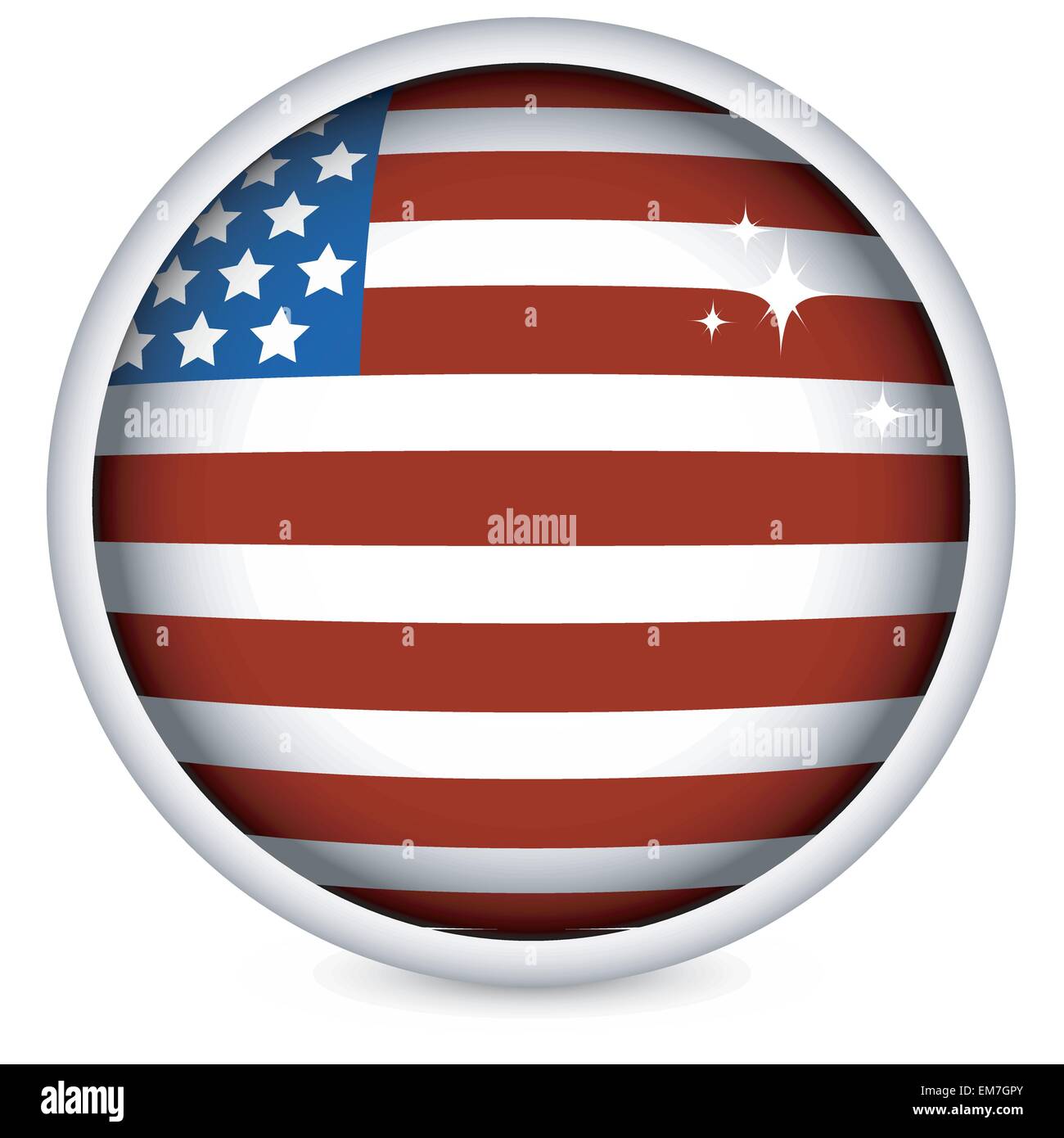 American flag button Stock Vector Image & Art - Alamy