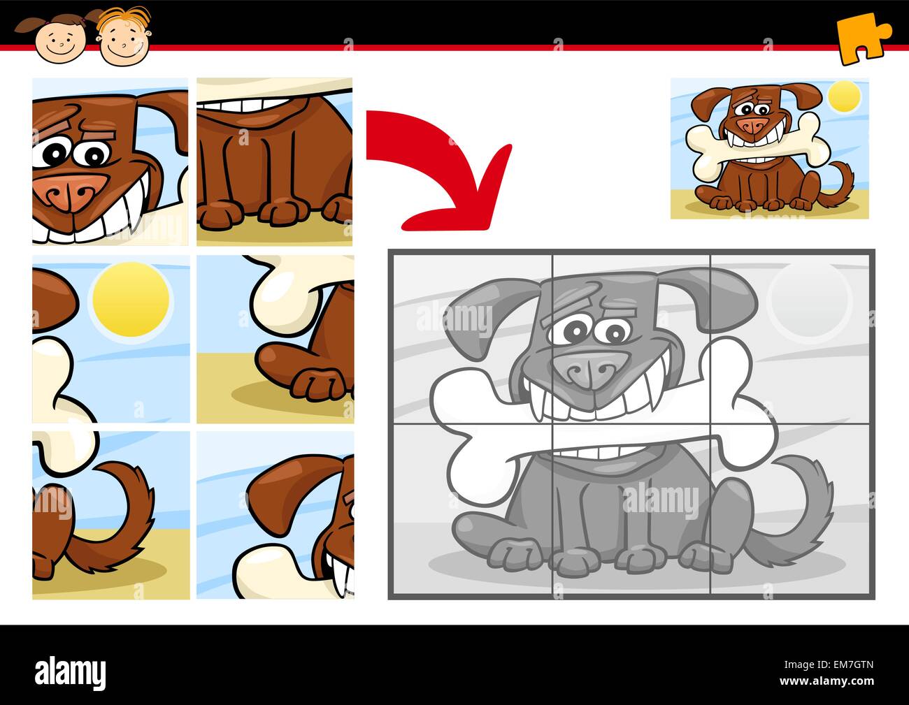 Dog and bone game Stock Vector Images - Alamy