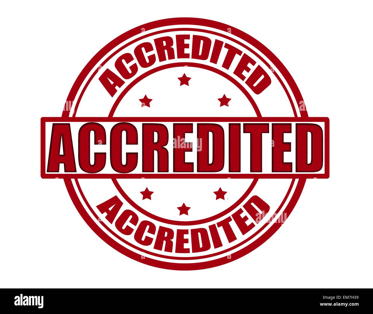 Stamp with word accredited inside Stock Vector Images - Alamy