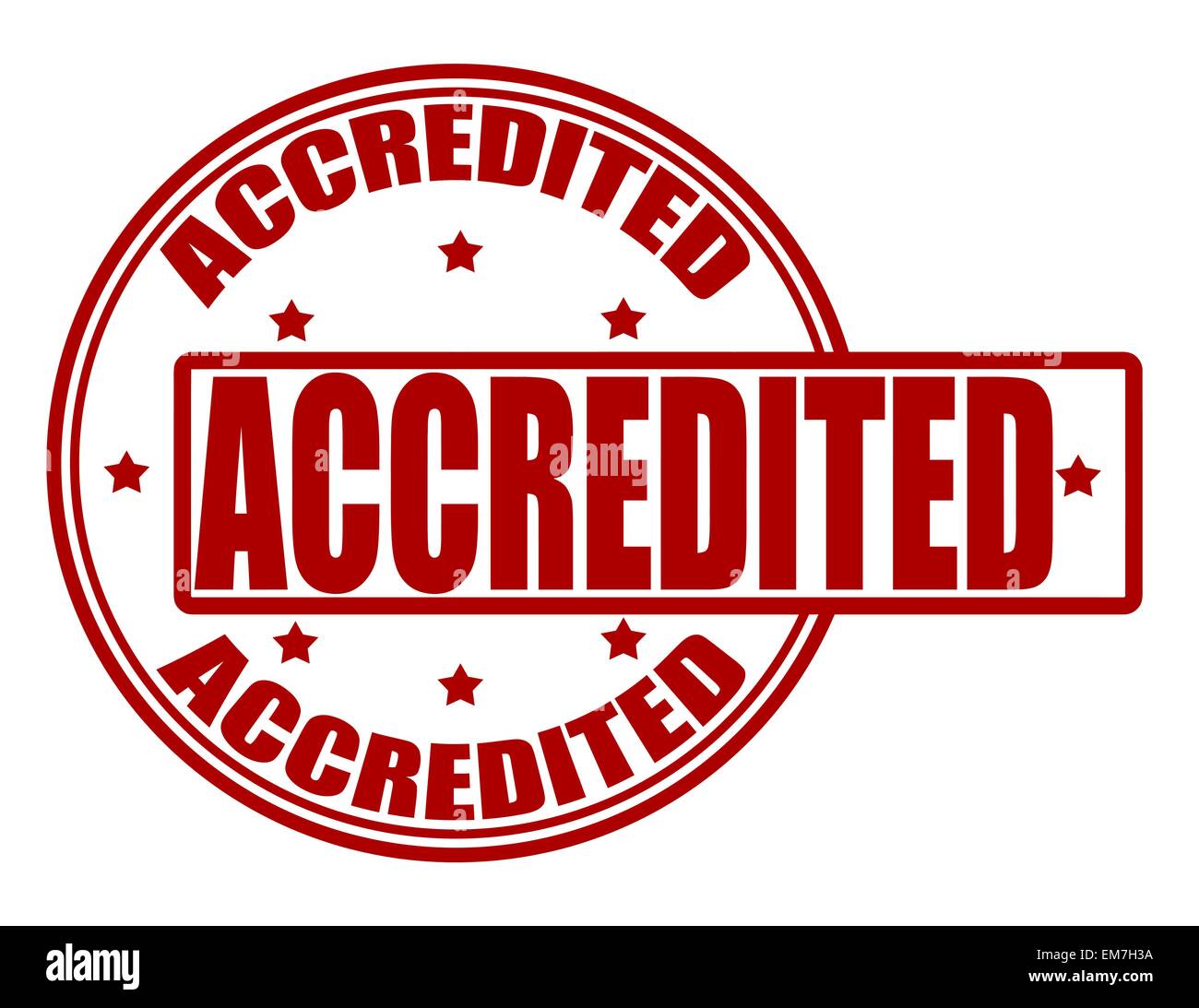Stamp with word accredited inside Stock Vector Images - Alamy