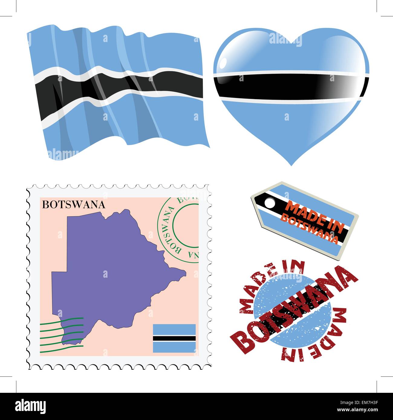 national colours of Botswana Stock Vector Image & Art - Alamy