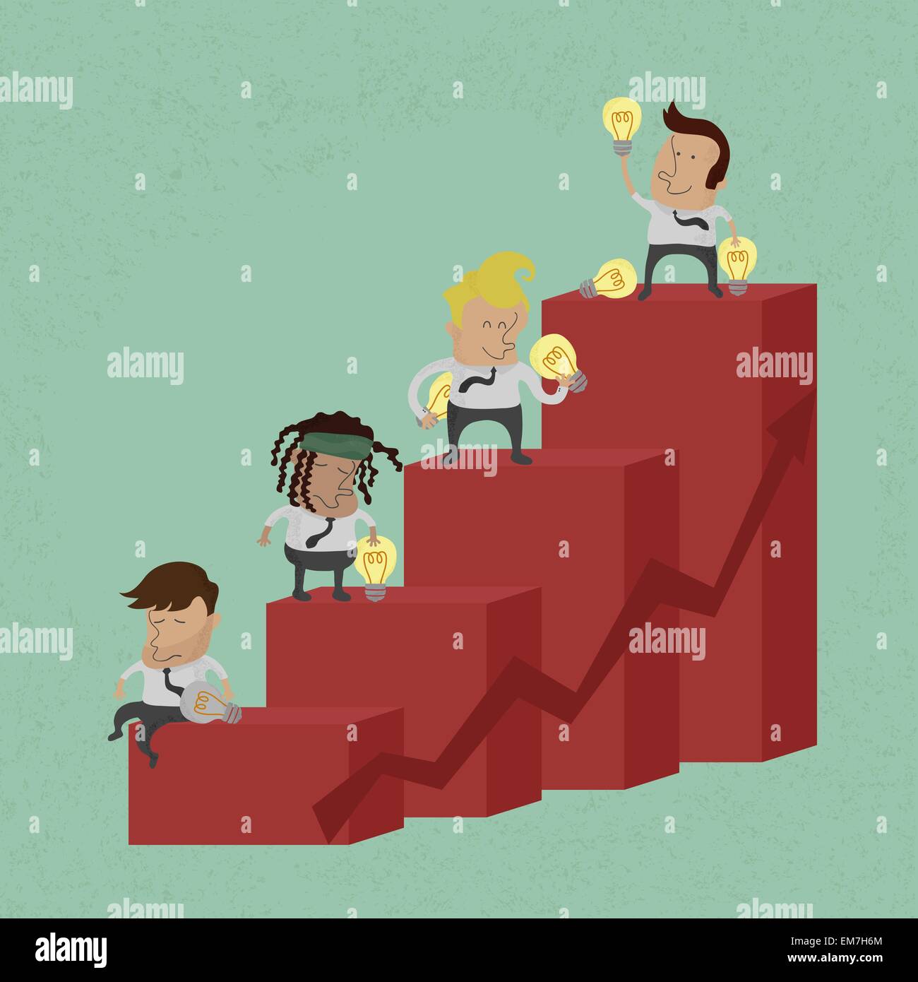 Business man symbols of graph progress , eps10 vector format Stock ...