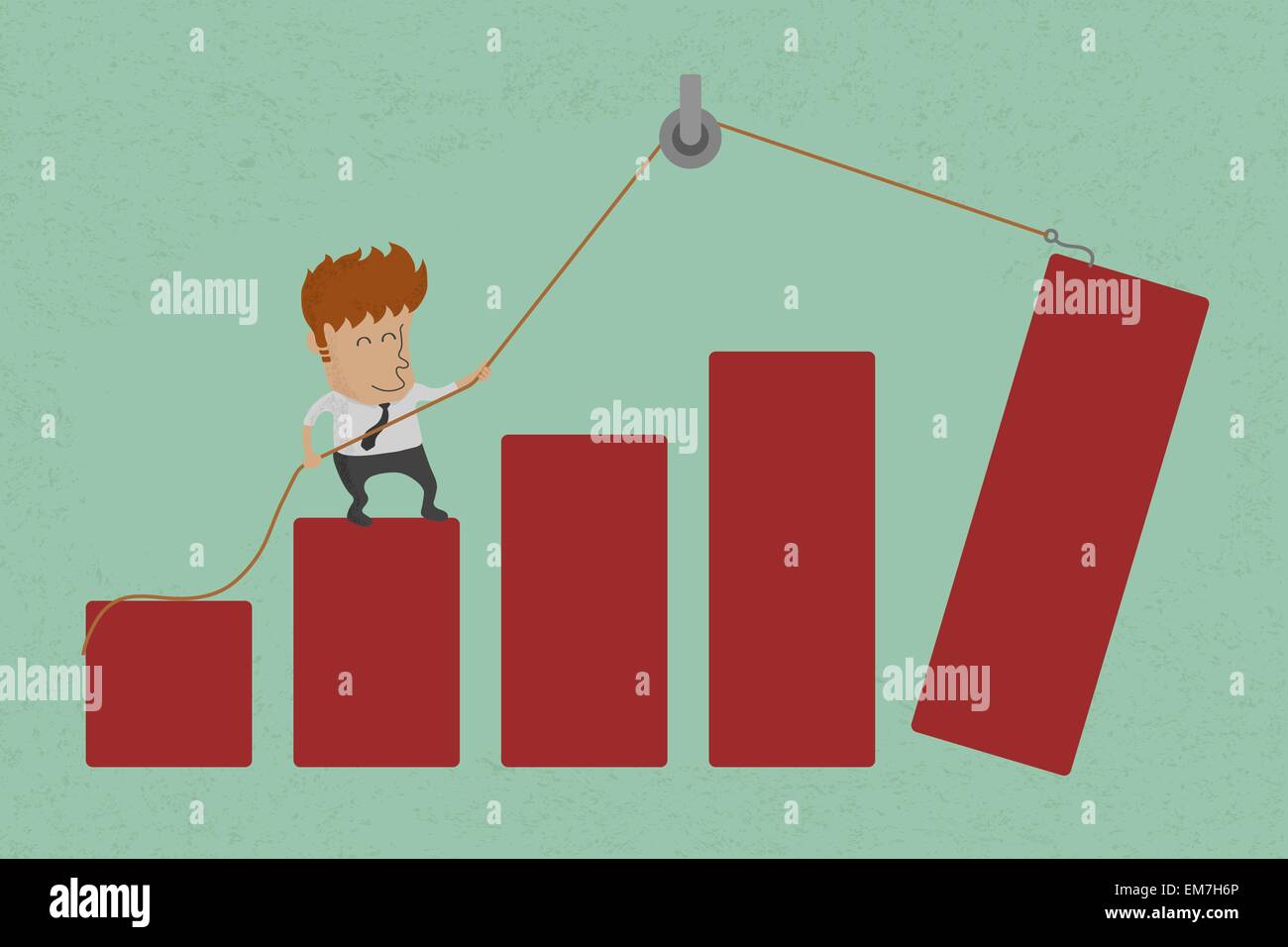 Stylized conceptual business chart - success & support metaphor Stock ...