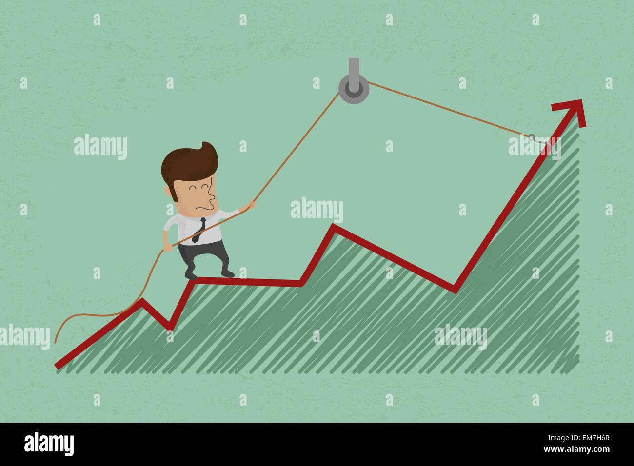 Business man make a economic rebound growth , eps10 vector form Stock ...