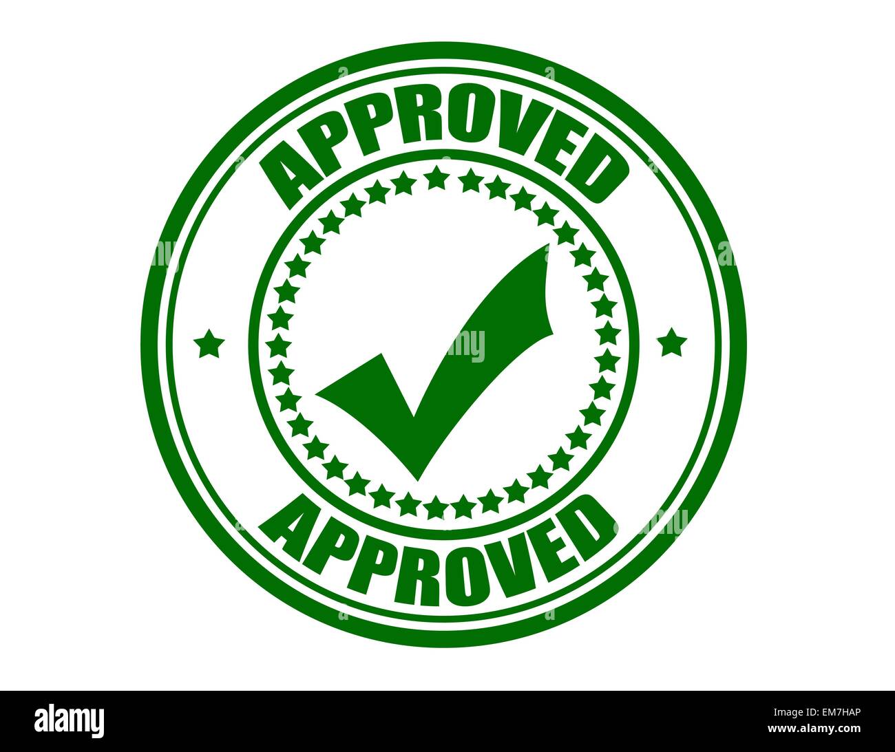 Stamp with word approved inside Stock Vector Images - Alamy