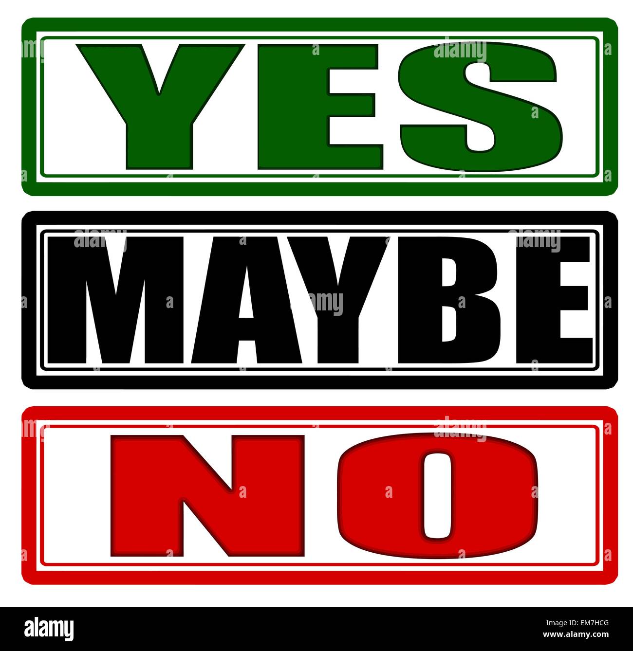 Yes maybe no Stock Vector Image & Art - Alamy