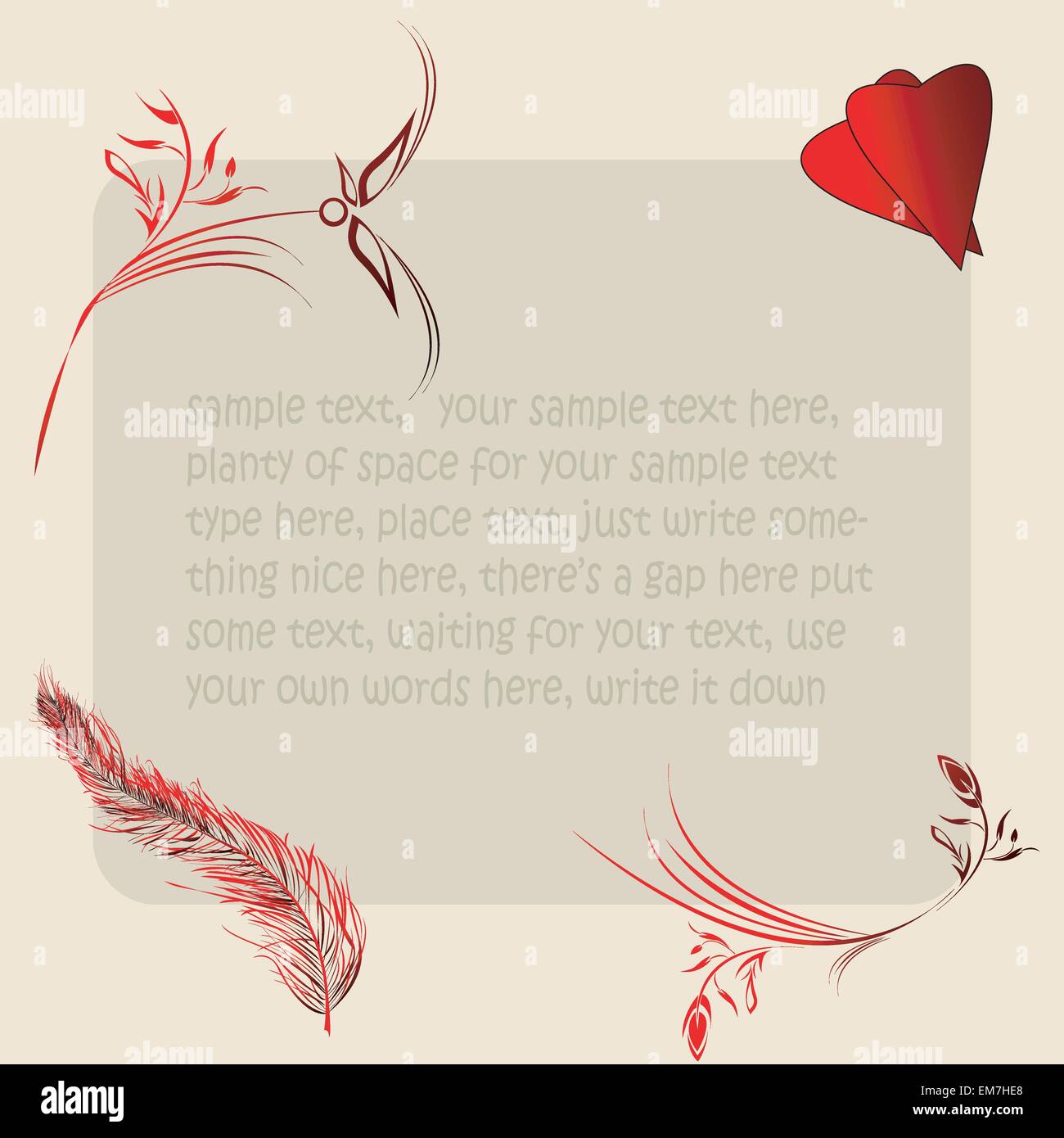 sample text card Stock Vector Image & Art - Alamy