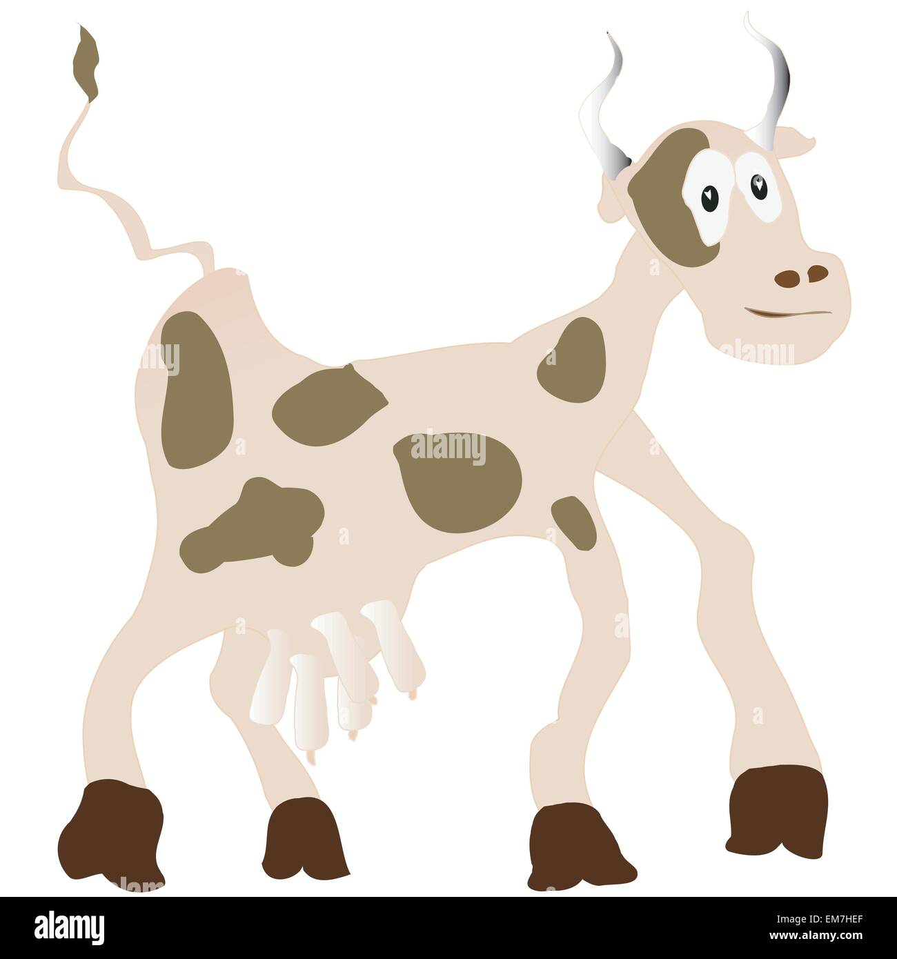 Funny cow illustration hi-res stock photography and images - Alamy