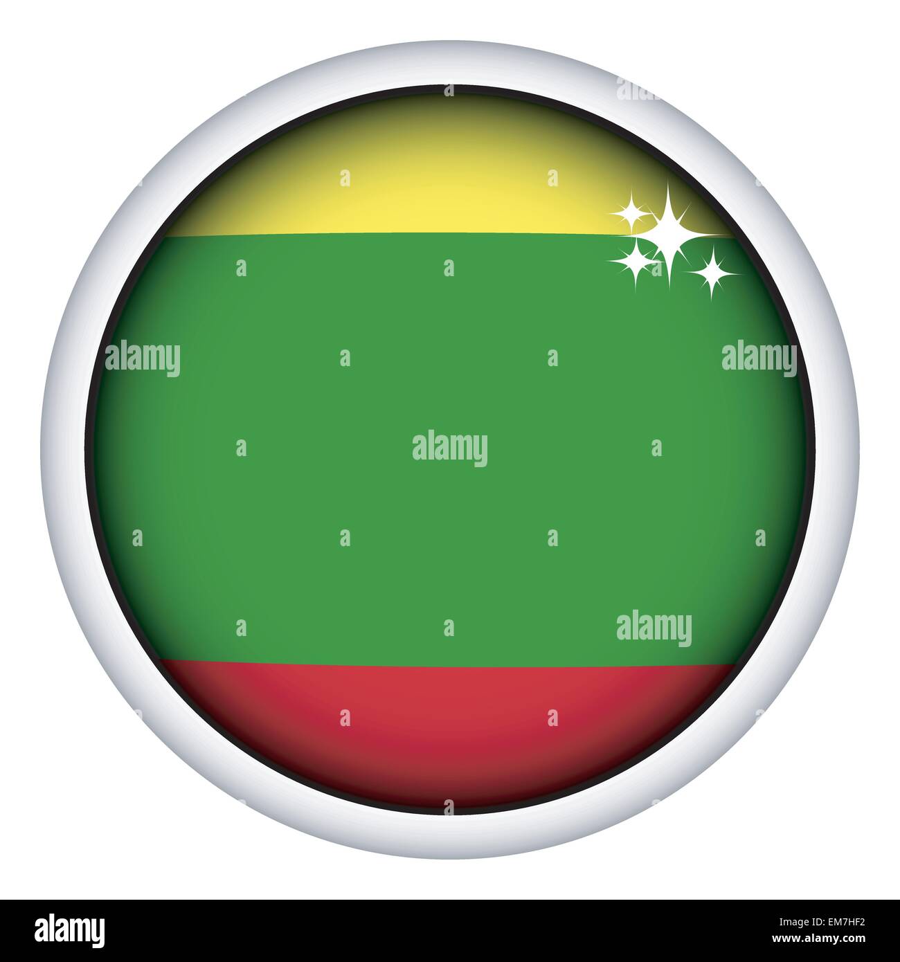 Lithuanian flag button Stock Vector Image & Art - Alamy