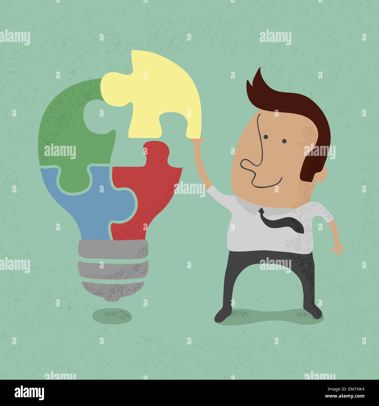 Businessman idea assembly , eps10 vector format Stock Vector Image ...