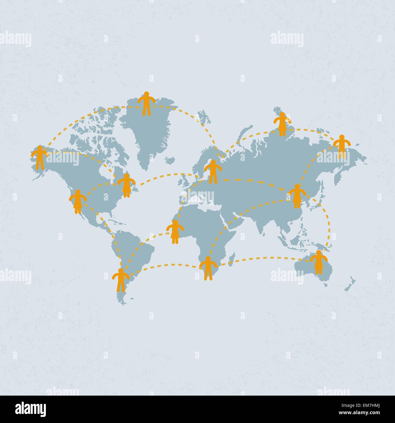 Social media people communication on the world map . eps 10 vect Stock ...