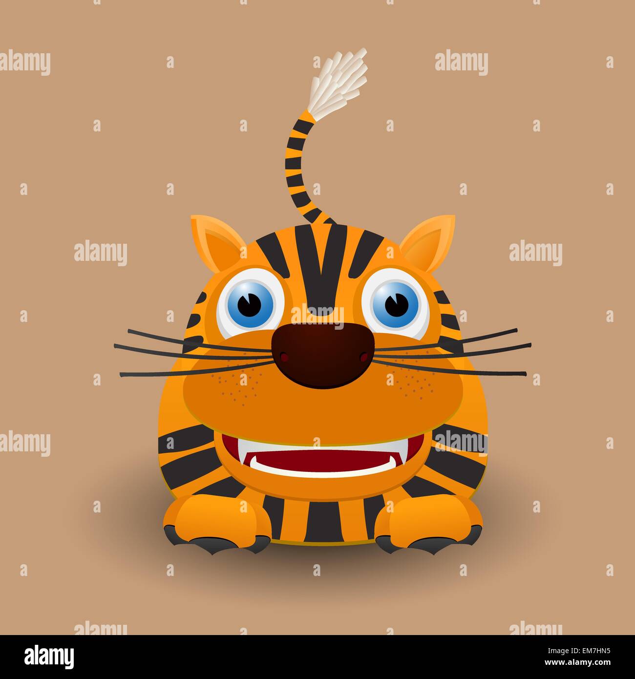 Cute baby tiger character Stock Vector Images - Alamy