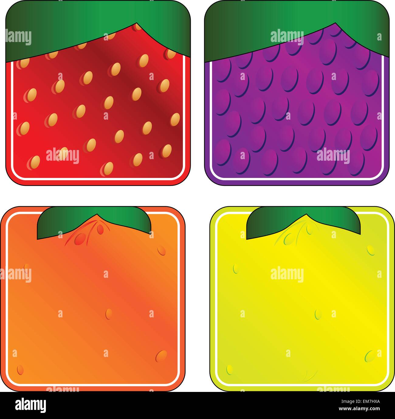 Different fruits isolated Stock Vector Images - Alamy