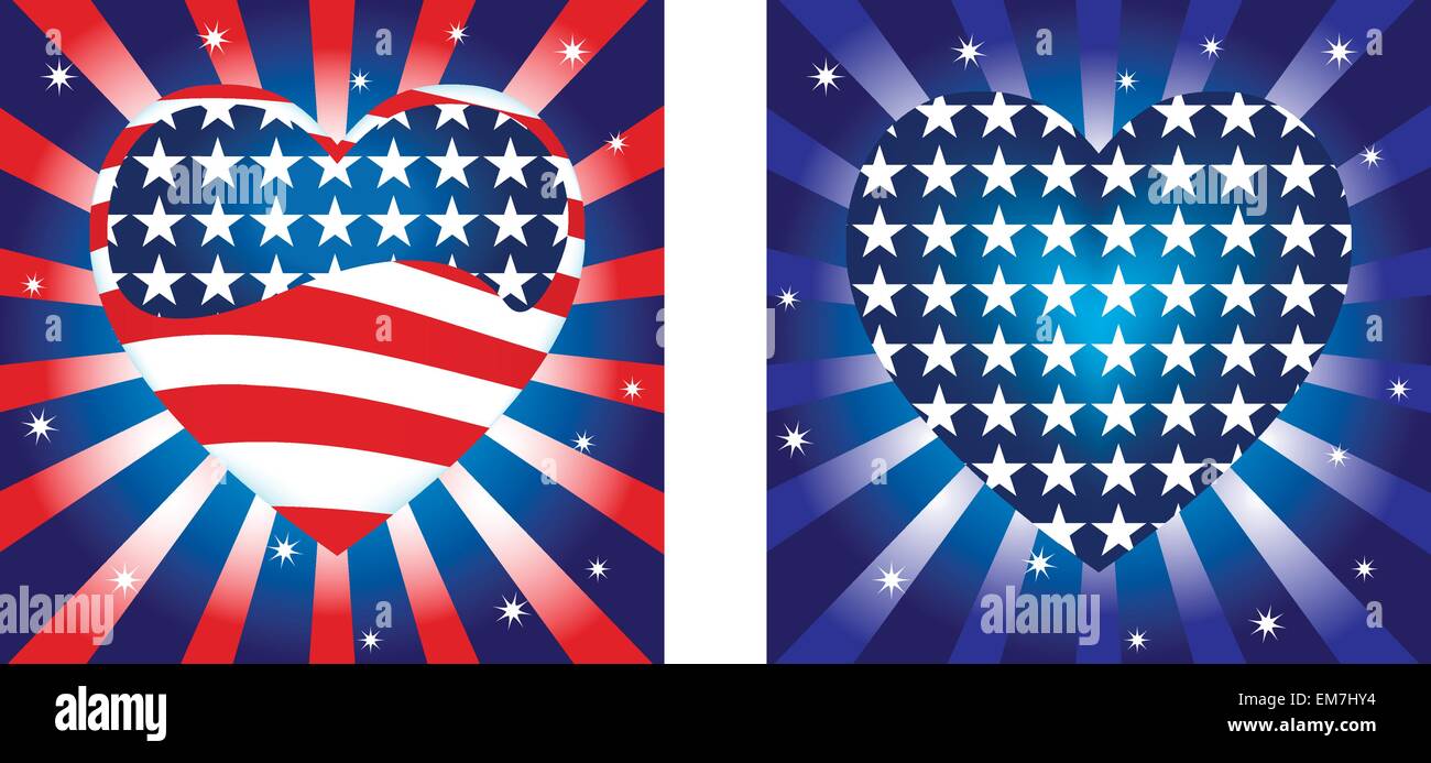 Hearts usa Stock Vector Images - Alamy
