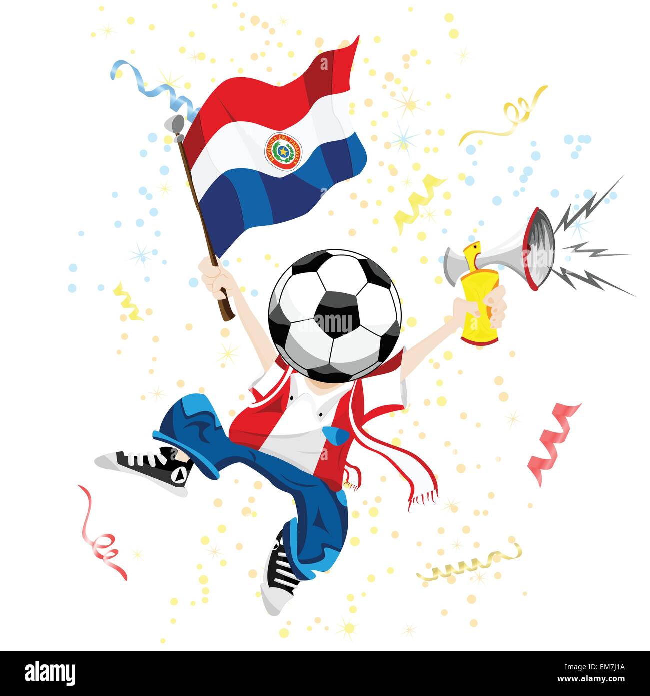 Paraguay football team Stock Vector Images - Alamy