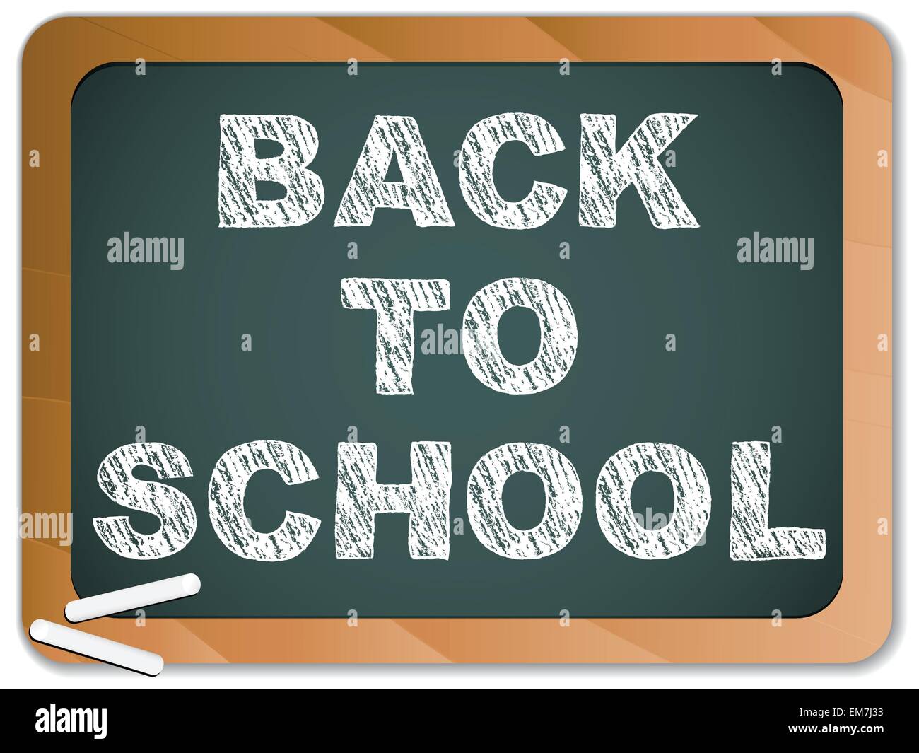 Chalkboard message back school hi-res stock photography and images - Alamy