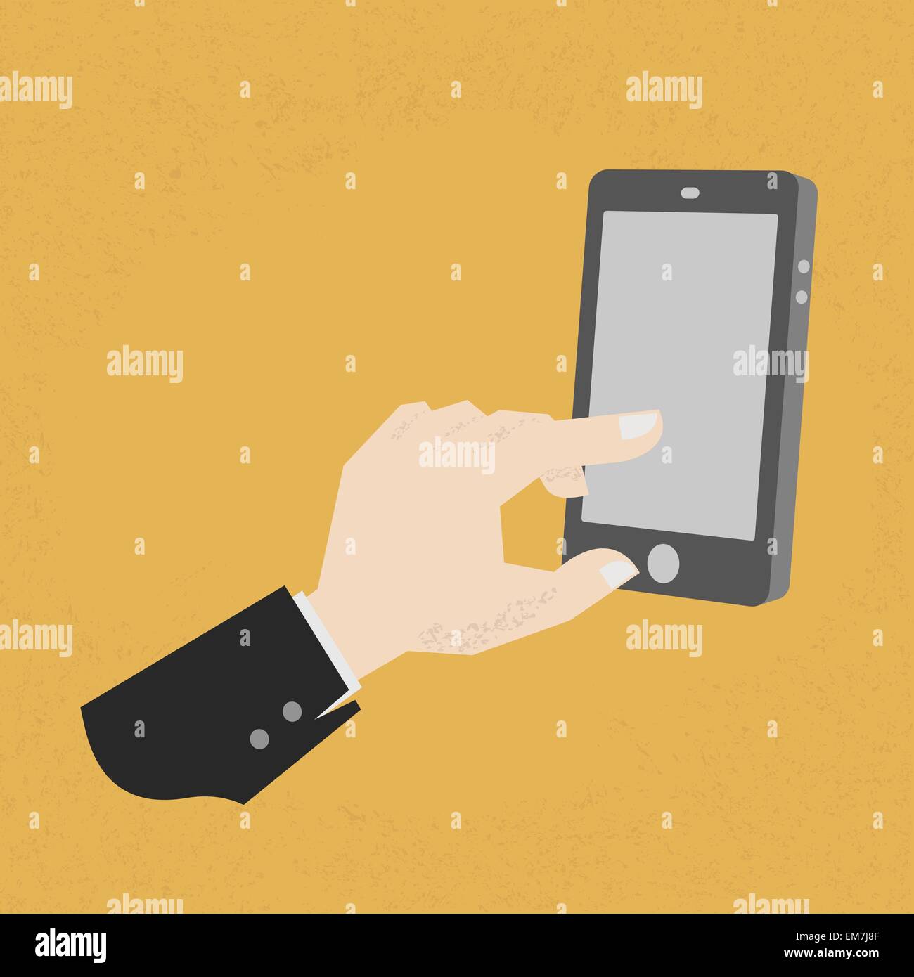 Woman laptop touchpad phone Stock Vector Images - Alamy