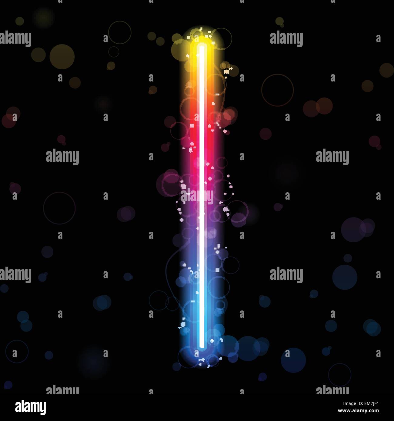 Neon rainbow color glow alphabet hi-res stock photography and images ...