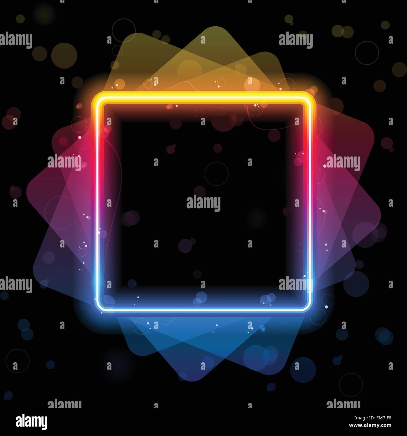 Rainbow Square Border with Sparkles and Swirls Stock Vector Image & Art ...