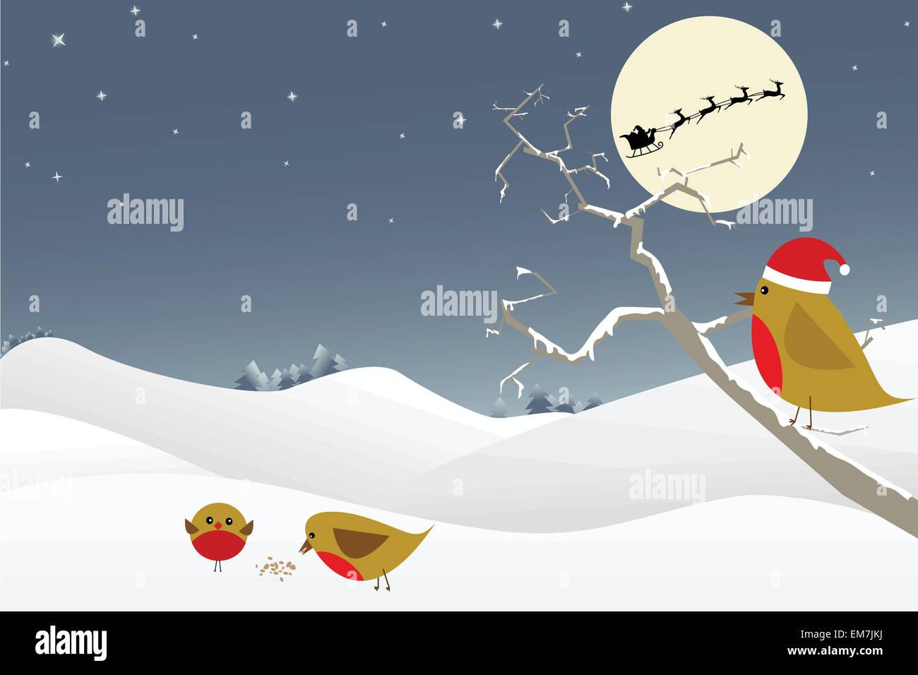 Christmas robin drawing hi-res stock photography and images - Alamy