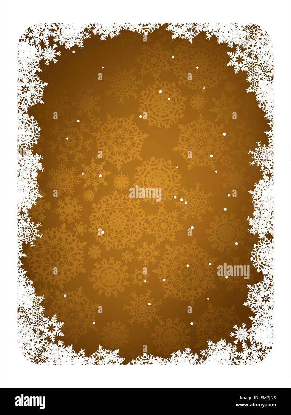 Gold frame with gold snowflakes. EPS 8 Stock Vector Image & Art - Alamy