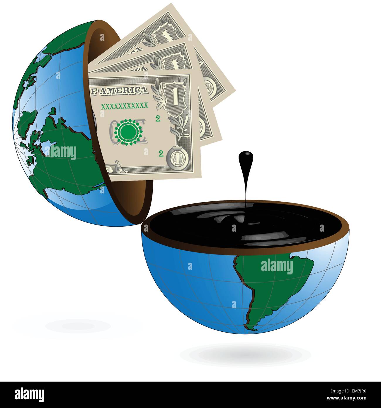 oil and dollars Stock Vector Image & Art - Alamy
