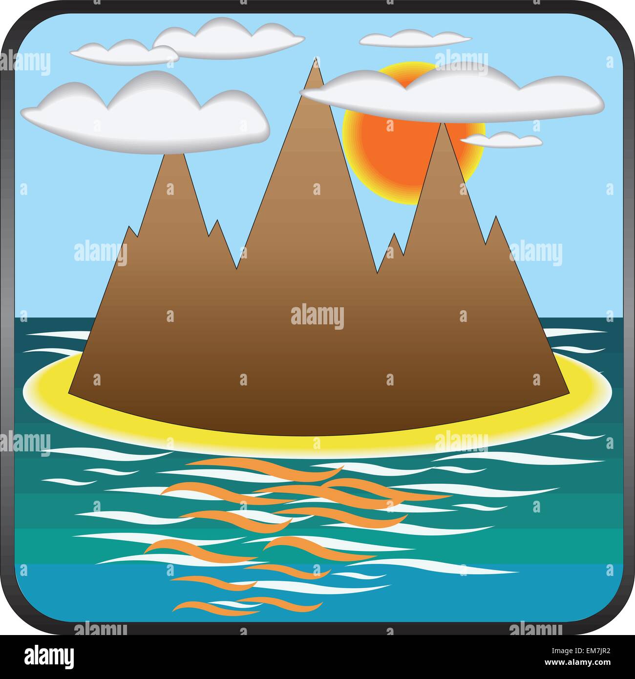 Mountain Island Icon Stock Vector Image & Art - Alamy
