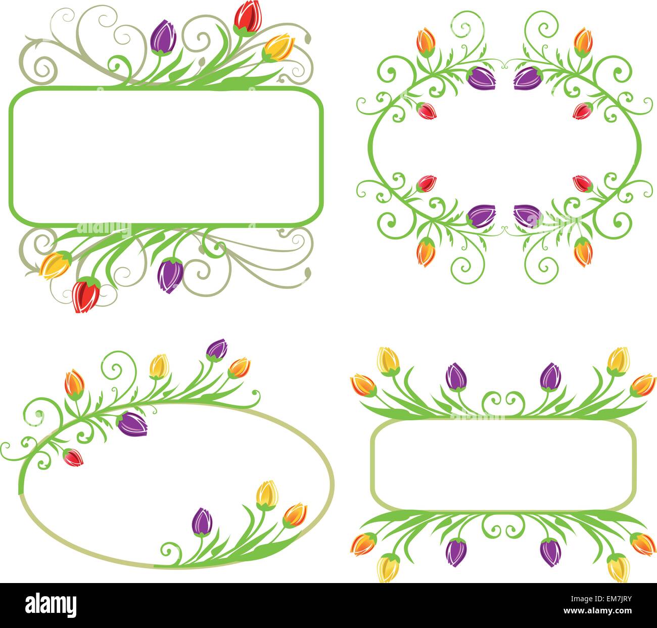 Frames with flowers hi-res stock photography and images - Alamy
