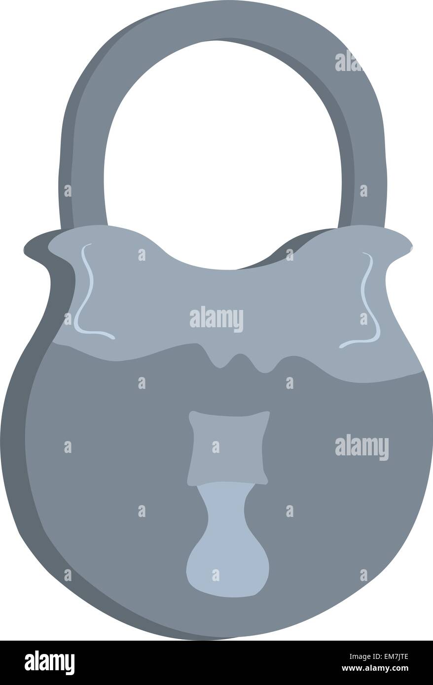 Rusty gate lock Stock Vector Images - Alamy