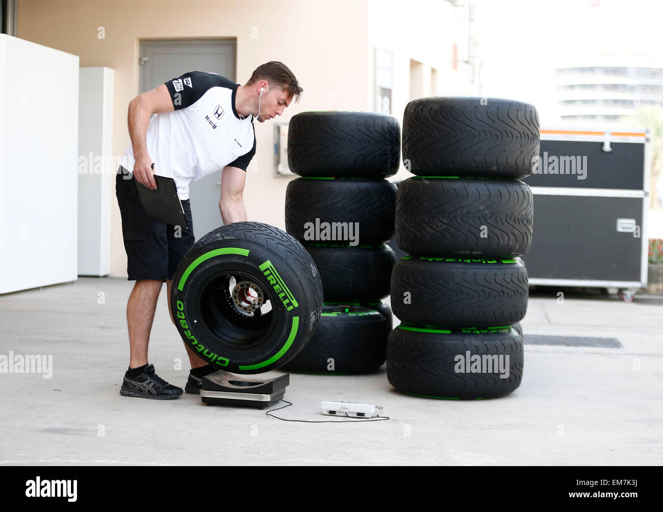 Sakhir, Bahrain. 16th Apr, 2015. Motorsports: FIA Formula One World ...