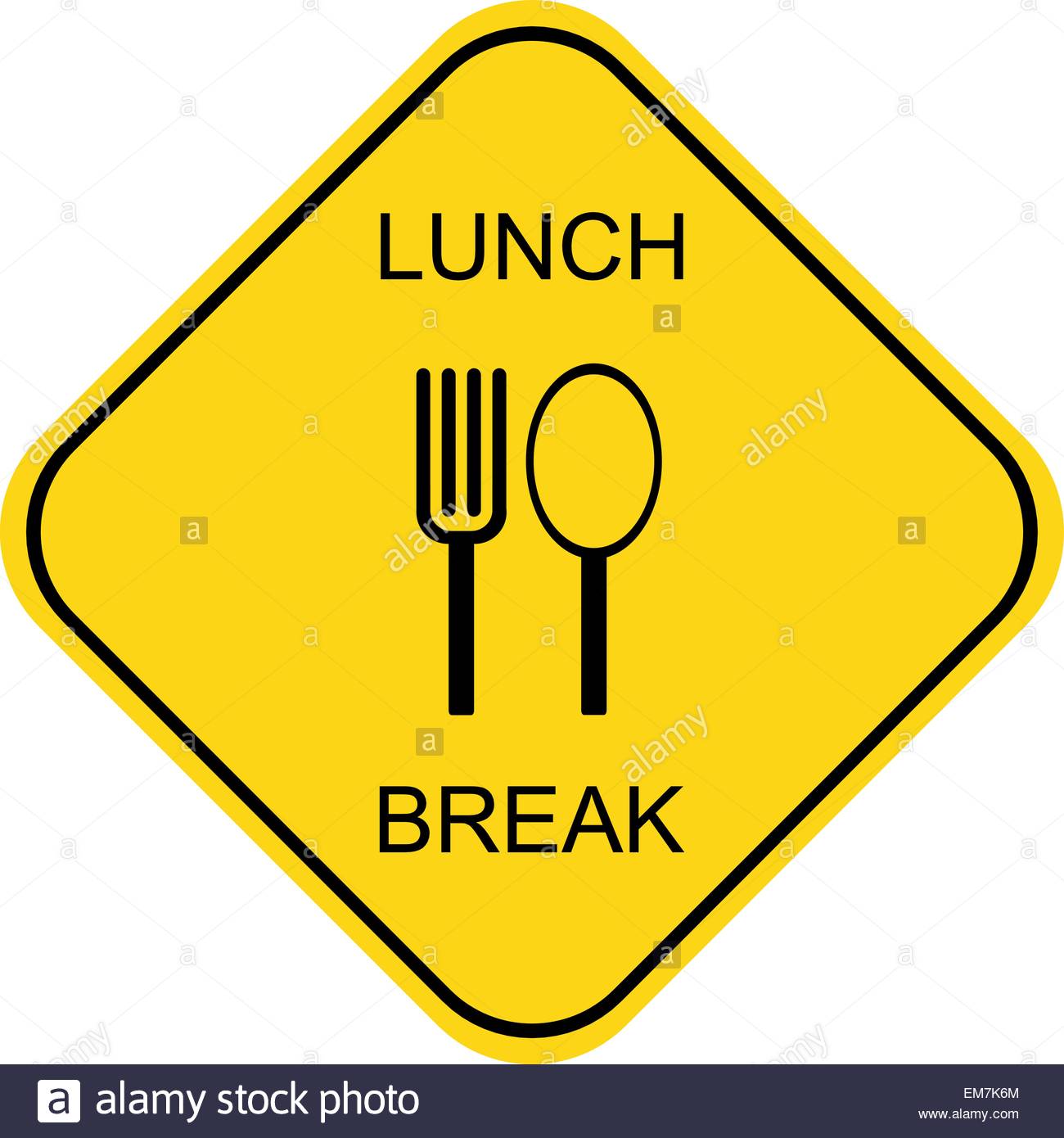 Lunch break - sign Stock Vector Art & Illustration, Vector Image ...