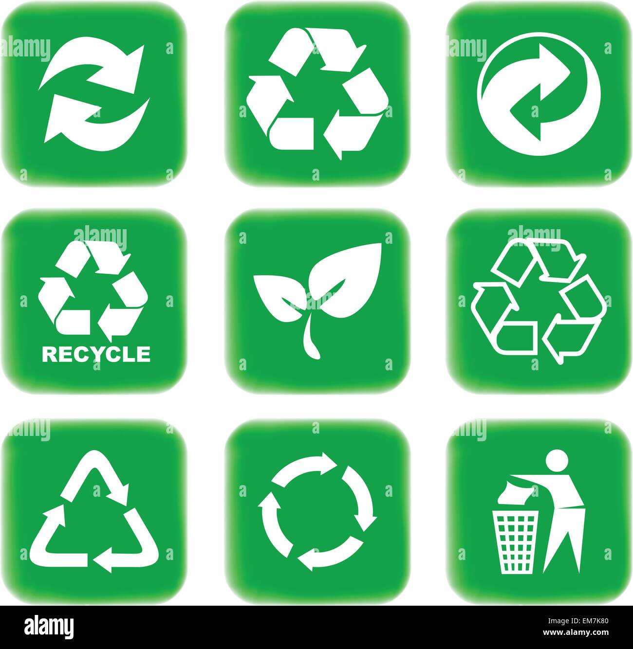 Recycle symbol set Stock Vector Images - Alamy
