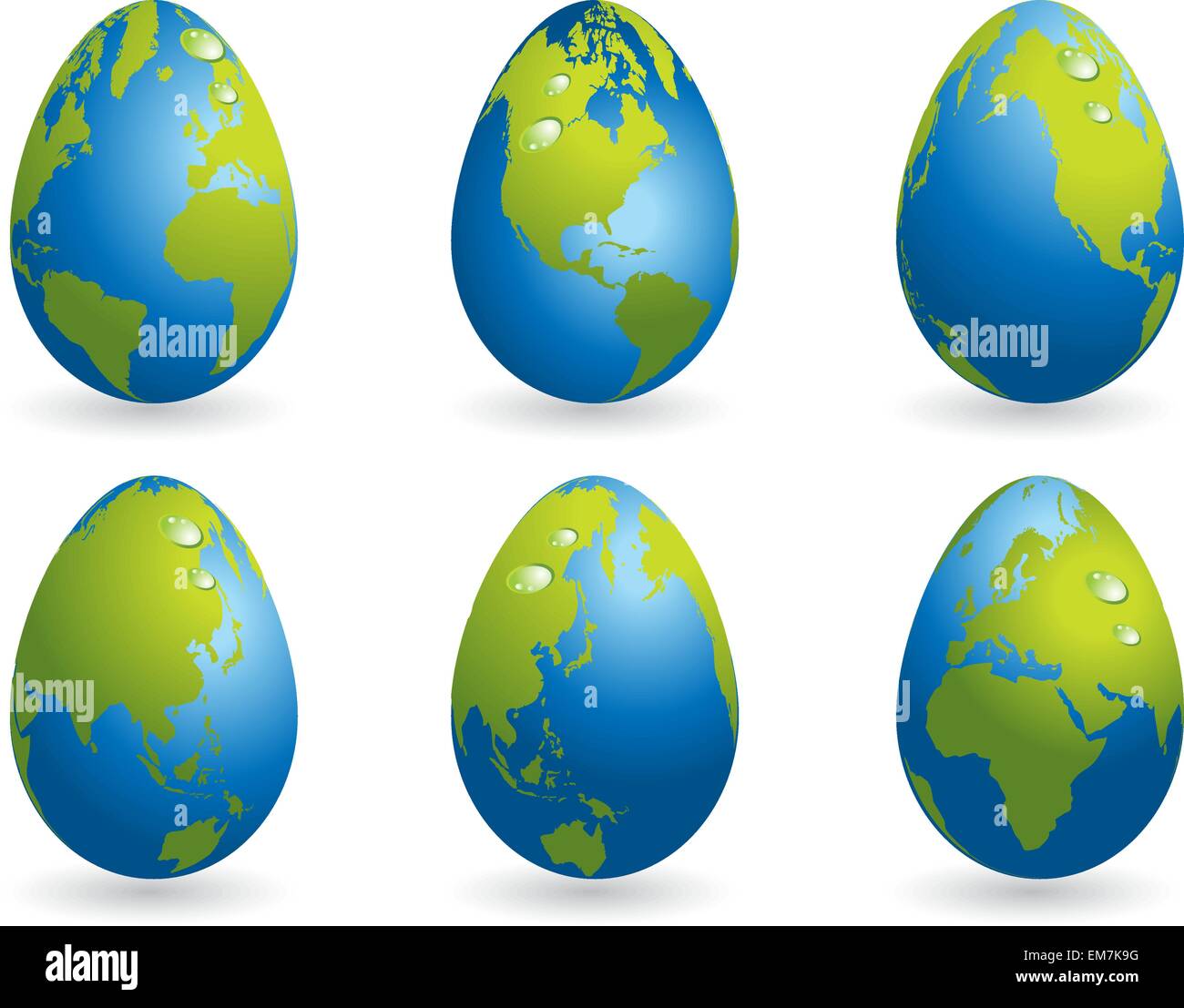 Easter eggs collection with world map Stock Vector Image & Art - Alamy