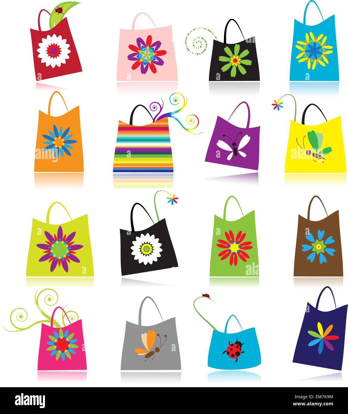 Flower bags Stock Vector Images - Alamy
